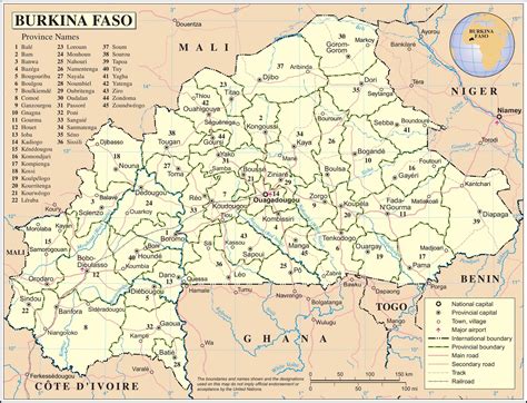 Carte Des Pays Avec Les Villes Le Burkina