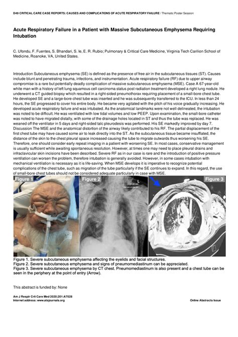 PDF Acute Respiratory Failure In A Patient With Massive Subcutaneous