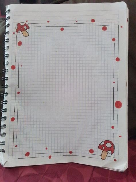 Margen Para Cuadernos De Hongo Marcos Del Cuaderno De Notas Margenes