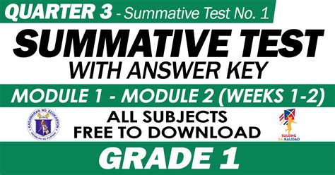 grade 1 3rd quarter summative test no 1 with answer key modules 1 2 deped click