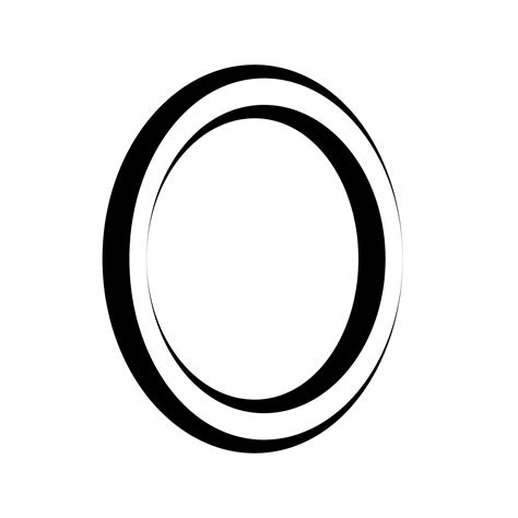Logo Letter O Icon Axis Alphabet Logotype O Emblem Vector Art