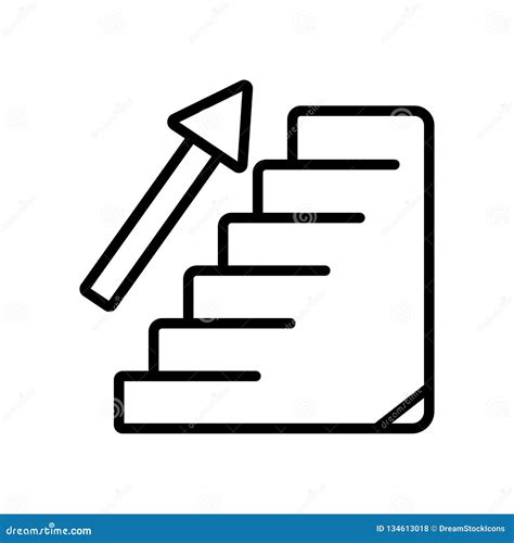 El Vector Del Icono De Las Escaleras Aislado En El Fondo Blanco