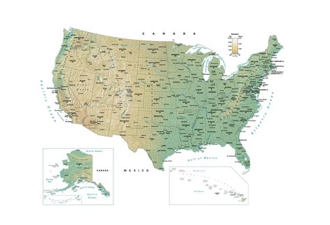 Geography Map Of Usa Mountains Northeastern Us Physical Map