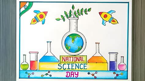 National Science Day Drawing Science Day Drawing Easy National