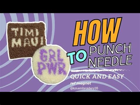 HOW TO PUNCH NEEDLE FOR BEGINNERS Diy Punch Needle Keychain Punch