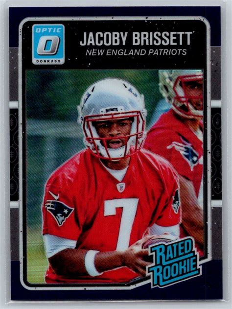 2016 Donruss Optic 170 Jacoby Brissett Rated Rookie Purple RC Patriots