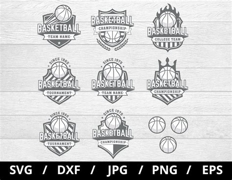 Basketball Team Logo Sets Illustration Svg Basketball Tournament
