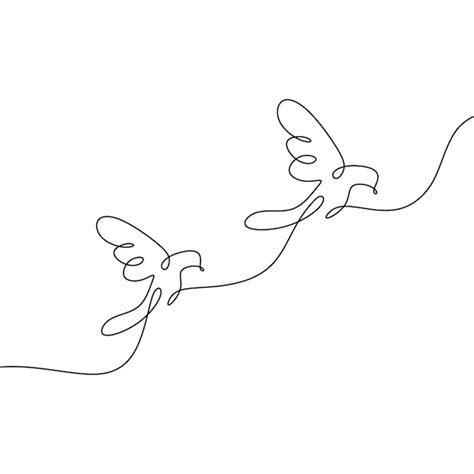 Pareja de pájaros dibujo continuo de una línea minimalismo boceto