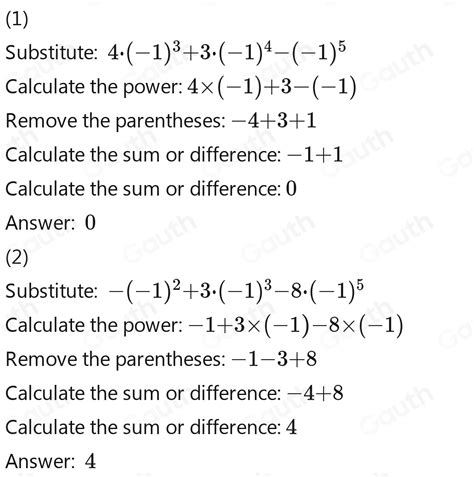 solved 2 calculate the numerical value for the following algebraic expressions when x 1 and y