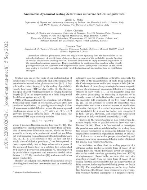 pdf anomalous dynamical scaling determines universal critical singularities