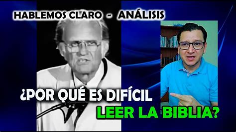 POR QUÉ ES DIFÍCIL LEER LA BIBLIA YouTube