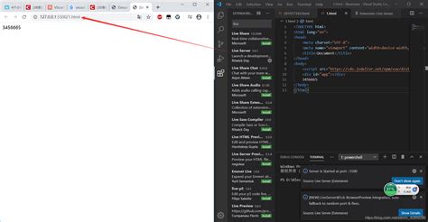 vscode安装必要的插件实现浏览器中打开，以及显示网址 不管是使用什么链接，都需要复制好链接，粘贴到浏览器，进行打开，推荐浏览器使用【谷歌浏览器】【搜狗浏览 csdn博客