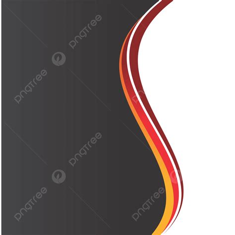 Black Prfessional Business Card Design Wavy Curve Shape Vector Banner