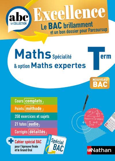 ABC BAC Excellence Maths Maths Expertes Terminale broché Christian