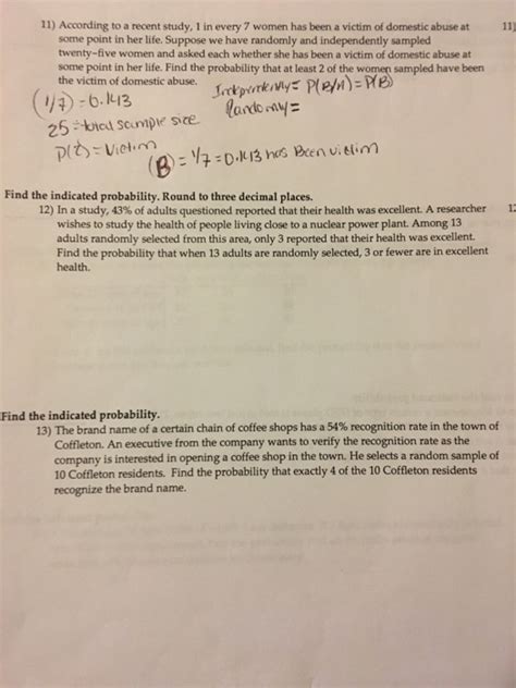 Solved According To A Recent Study In Every Women Chegg