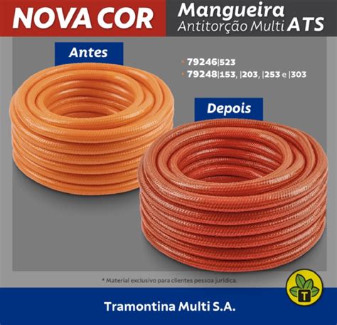 Mangueira Antitorção ATS PVC 3 Camadas C Kit Esguicho 30metros Tramontina