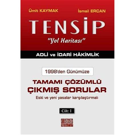 Tensip Yol Haritası Adli ve İdari Hakimlik 2 Kitap Takım 1998 den