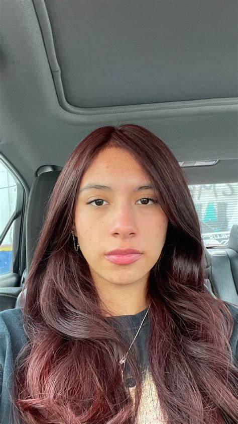 Dark Cherry Brown Hair Brown Hair On Brown Skin Dark Red Hair