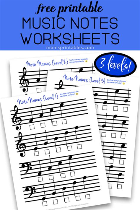 Free Printable Music Notes Worksheets Mom S Printables