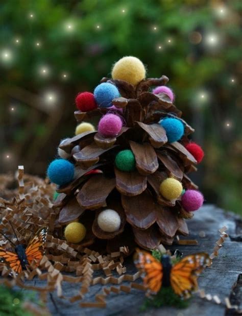 Pommes de pin pour la déco de Noël 58 idées en photos Archzine fr
