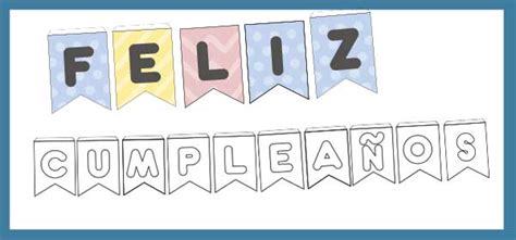 Letras de Feliz Cumpleaños para Imprimir