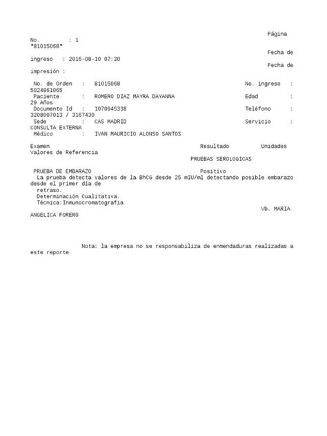 Descargar Pdf De Prueba De Embarazo Para Editar