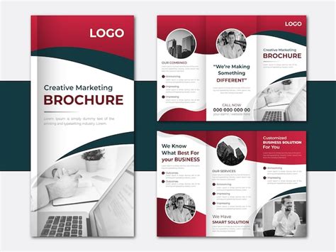 Premium Vector Business Tri Fold Brochure Design Corporate Trifold