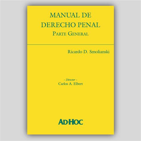Manual De Derecho Penal Parte General Editorial Ad Hoc S R L Free