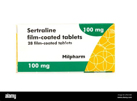 Box Of Sertraline 100mg Film Coated Tablets Pills Drug Used To Treat