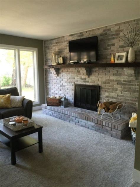 Incredible Diy Brick Fireplace Makeover Ideas Brick Fireplace