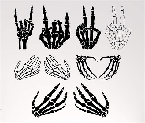 Skeleton Hands Svg Skeleton Svg Skull Skeleton Hand Etsy