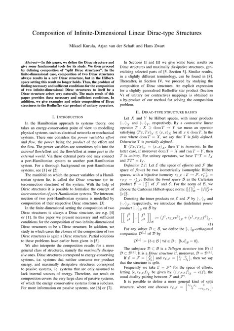 pdf composition of infinite dimensional linear dirac type structures