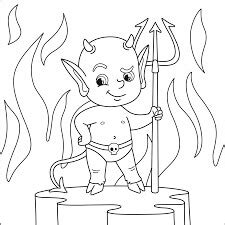 Lindo Diablo Para Colorear Imprimir E Dibujar ColoringOnly