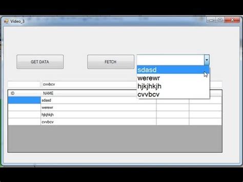 Combobox Get Data From DatagridView In C YouTube