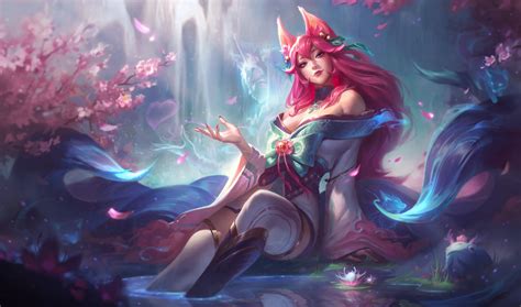 Wallpaper Spirit Blossom Ahri League Of Legends League Of Legends Riot Games 4096x2417