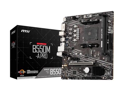 MSI PRO B550M A PRO AM4 Micro ATX AMD Motherboard Newegg
