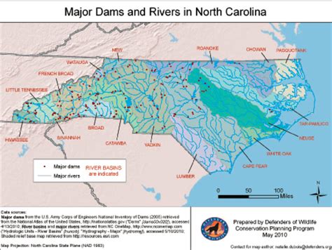 Dams And Major Rivers In North Carolina Existing Threats To Aquatic