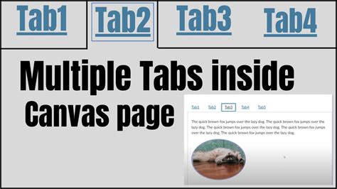 How To Add Tabs In Canvas YouTube