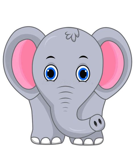 Passeio Bonito Dos Desenhos Animados Do Elefante Ilustração do Vetor