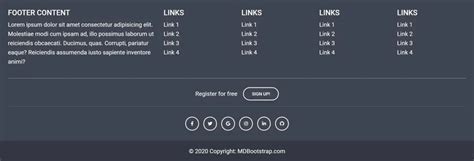 Bootstrap Footers Free Examples Easy Customization