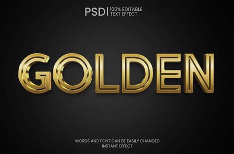 Efecto De Texto Dorado 3d Realista Archivo PSD Gratis