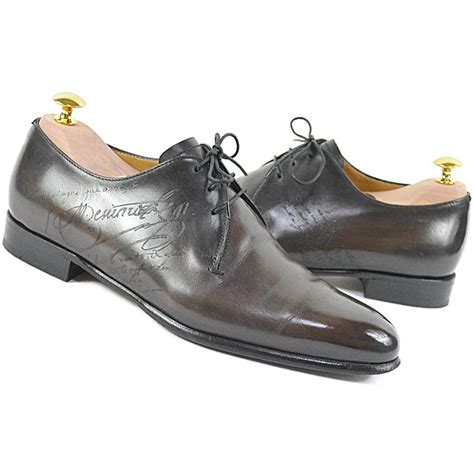 ベルルッティ 美品 スクリット カリグラフィ パティーヌ メンズ シューズ カーシブ レザー ダービー ガレ BERLUTI CURSIVE