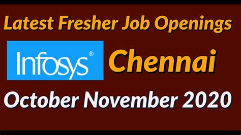 Latest Fresher Graduates Job Openings In Infosys Chennai Freshers