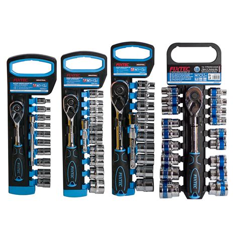 Fixtec Ratchet Handle CRV Sockets Set Ratchet Wrench Spanner With Cr V