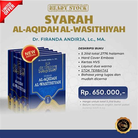 Buku Syarah Al Aqidah Al Wasithiyah Ustadz Firanda 1 Set 5 Jilid Toko