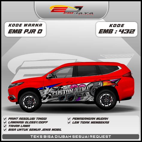 Jual STIKER BODY MOBIL NEW PANTHER TERIOS DECAL TURBO SUV STIKER MOBIL