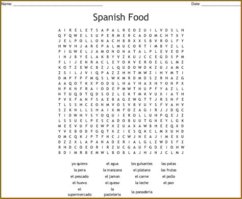 Word Search In Spanish Printable Free
