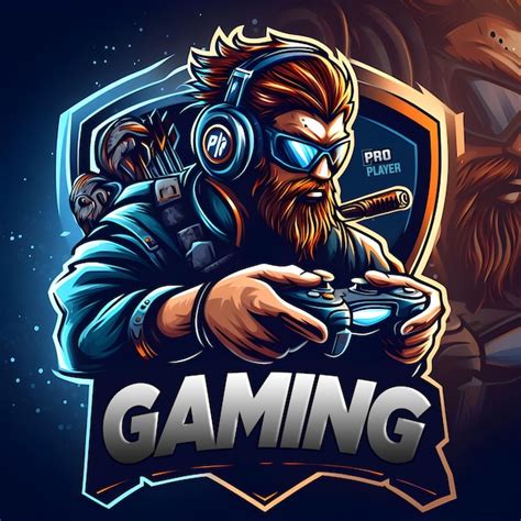 Pro Gamer Detailed Esports Gaming Mascot Logo Design Premium AI