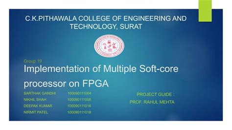 implementation of multiple soft core processors on fpga ppt