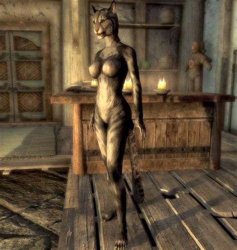 Skyrim Sexy Khajiit Nude Cumception